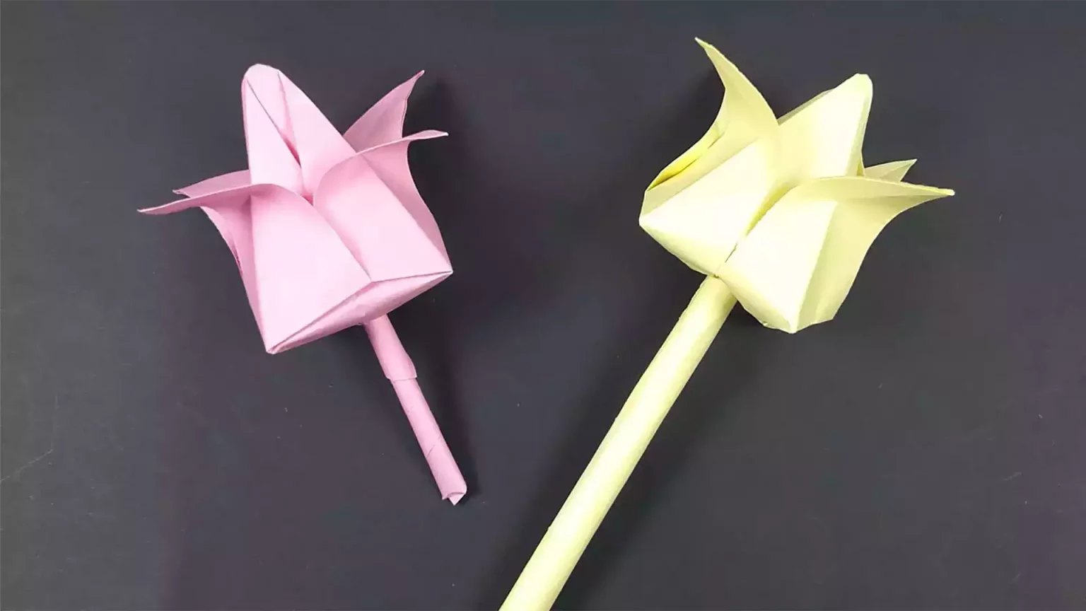 Origami ile lale yapımı